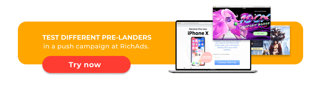 Pre-Landing Page Examples for Leading Verticals | RichAds