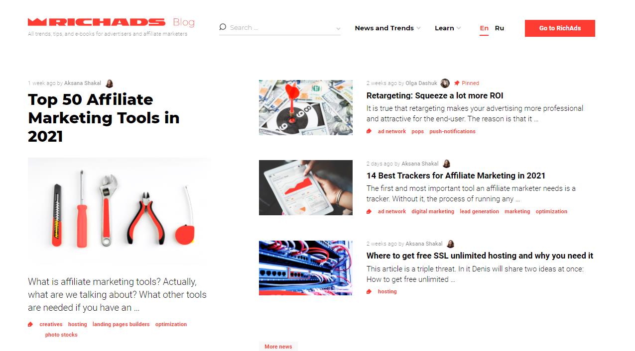 5 Best Affiliate Marketing Resources + BONUS — RichAds Blog