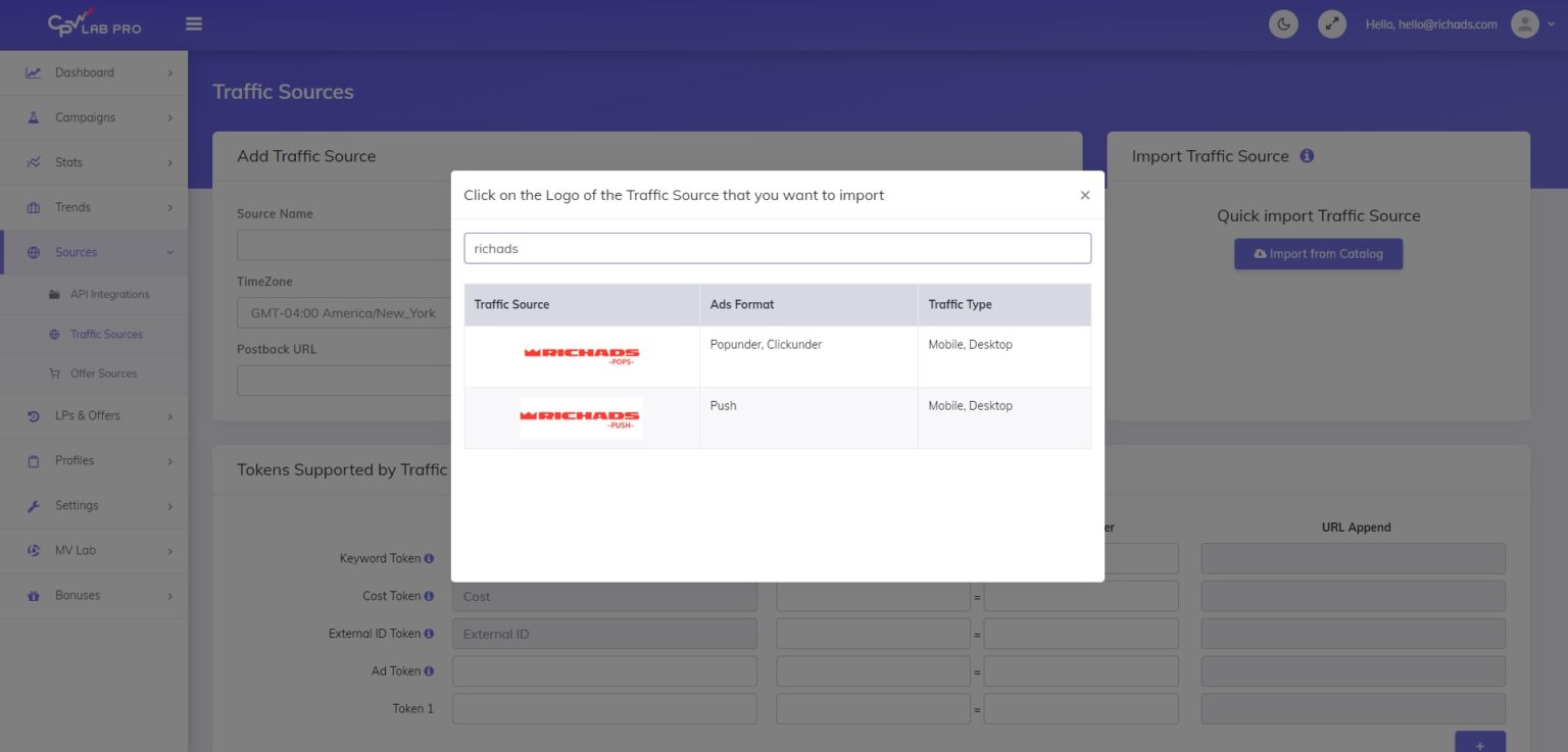 CPV Lab Pro tracker: How to set up conversion tracking with CPV Lab Pro — RichAds Blog